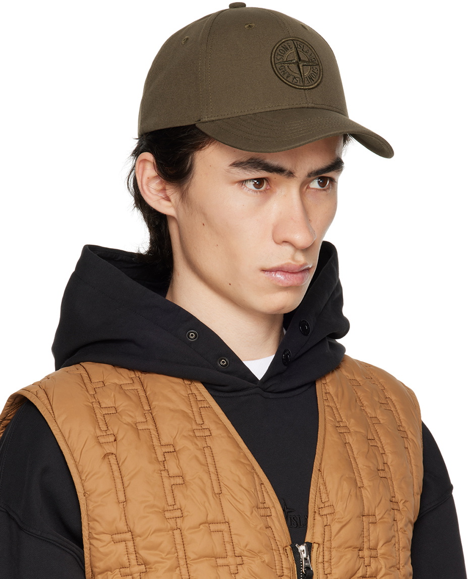 Stone Island Khaki Logo Cap Stone Island