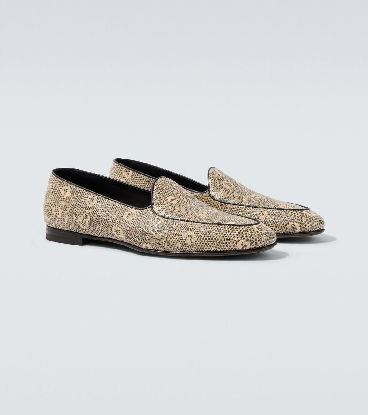 Manolo Blahnik Modena snake-effect leather loafers Manolo Blahnik