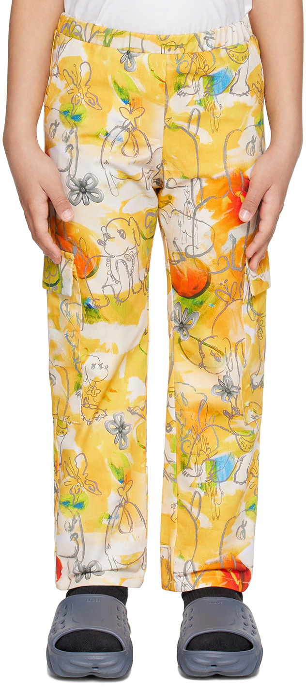 Collina Strada Kids Yellow Chason Cargo Pants Collina Strada