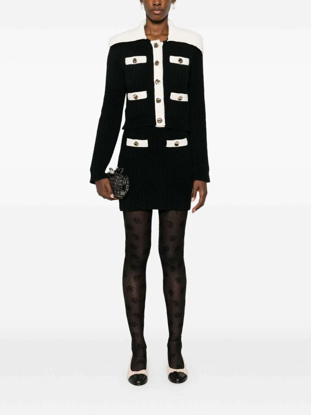 SELF PORTRAIT - Wool Blend Mini Skirt Self-Portrait