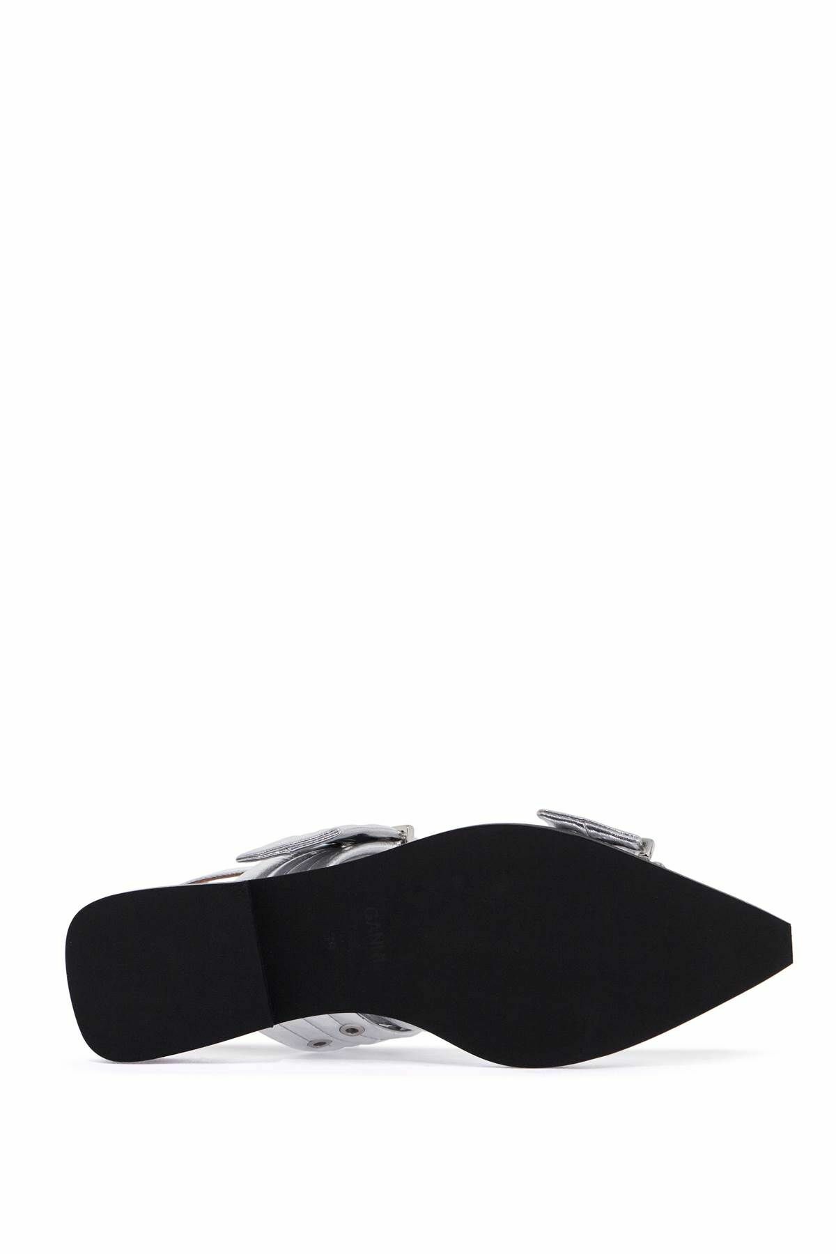 GANNI slingback ballet flats Silver GANNI