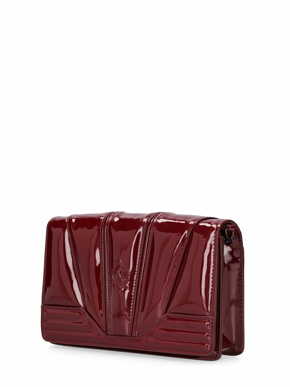 FERRARI - Varnished Leather Chain Wallet Ferrari