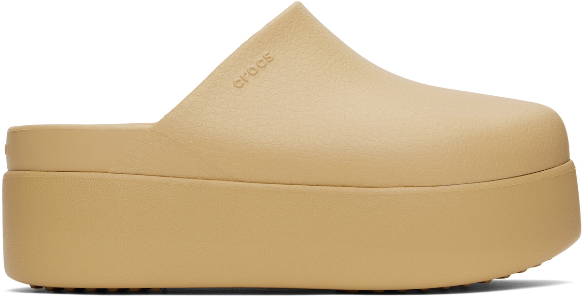 Crocs Beige Dylan Platform Clogs Crocs