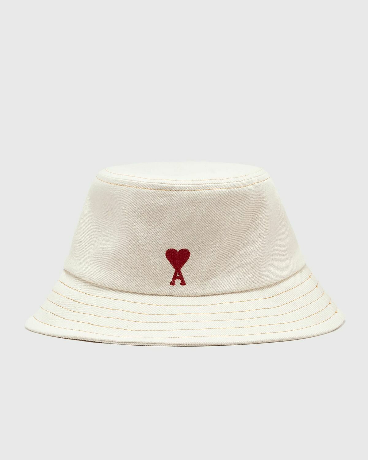 AMI Paris RED ADC BUCKET HAT White Men AMI