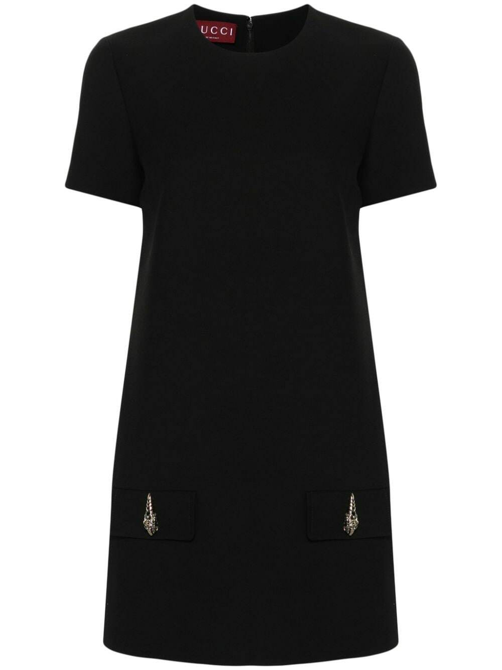 GUCCI - Wool And Silk Blend Mini Dress Gucci