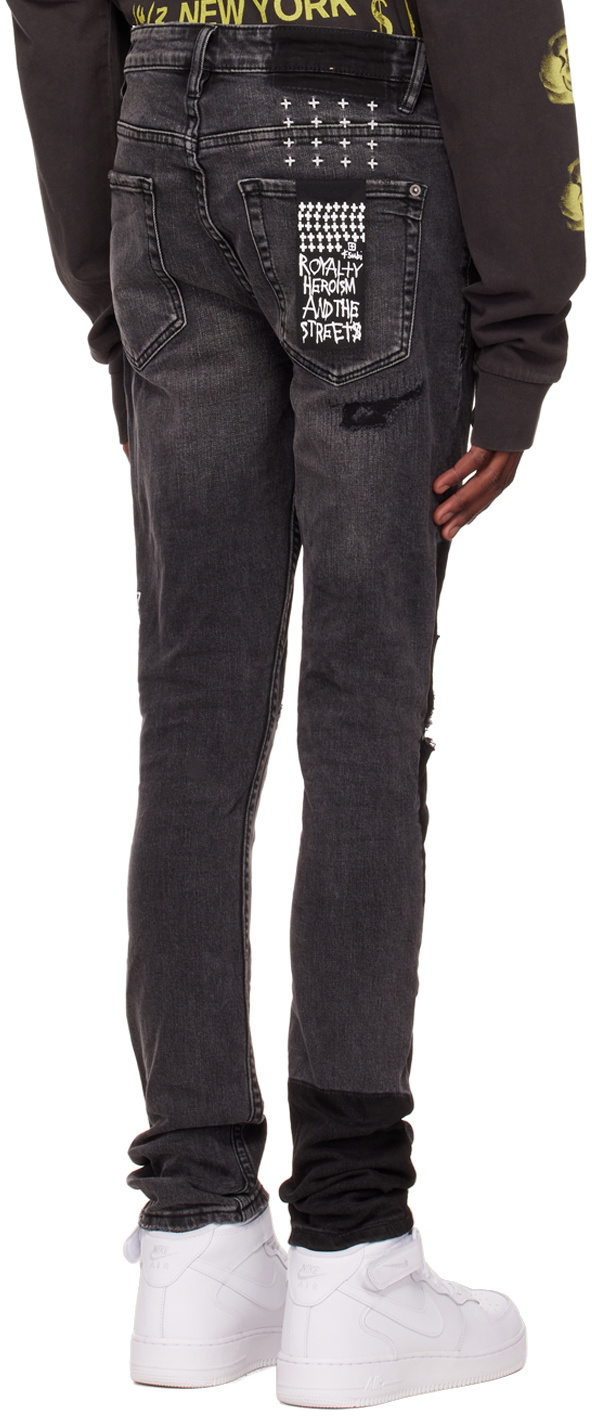 Ksubi Black Van Winkle Copy Paste Trashed Jeans Ksubi