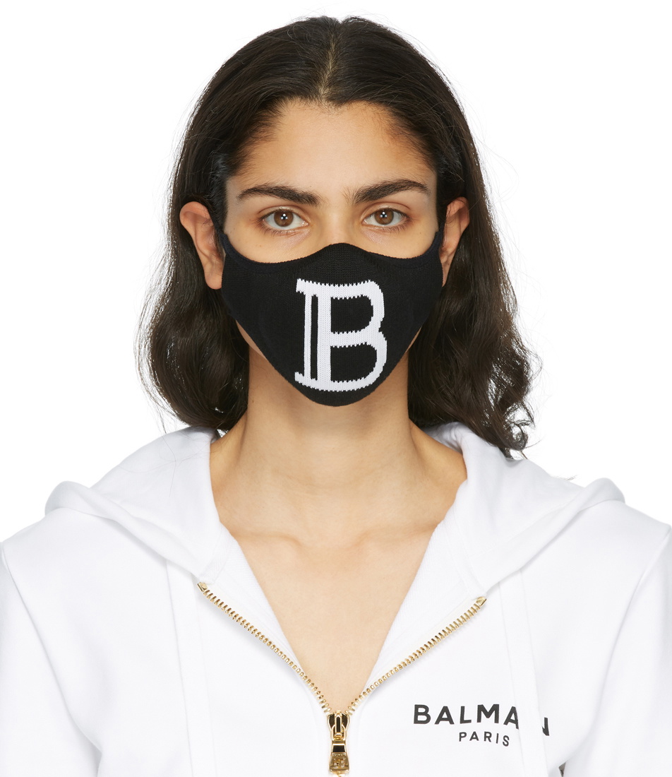 Balmain Black Logo Mask Balmain