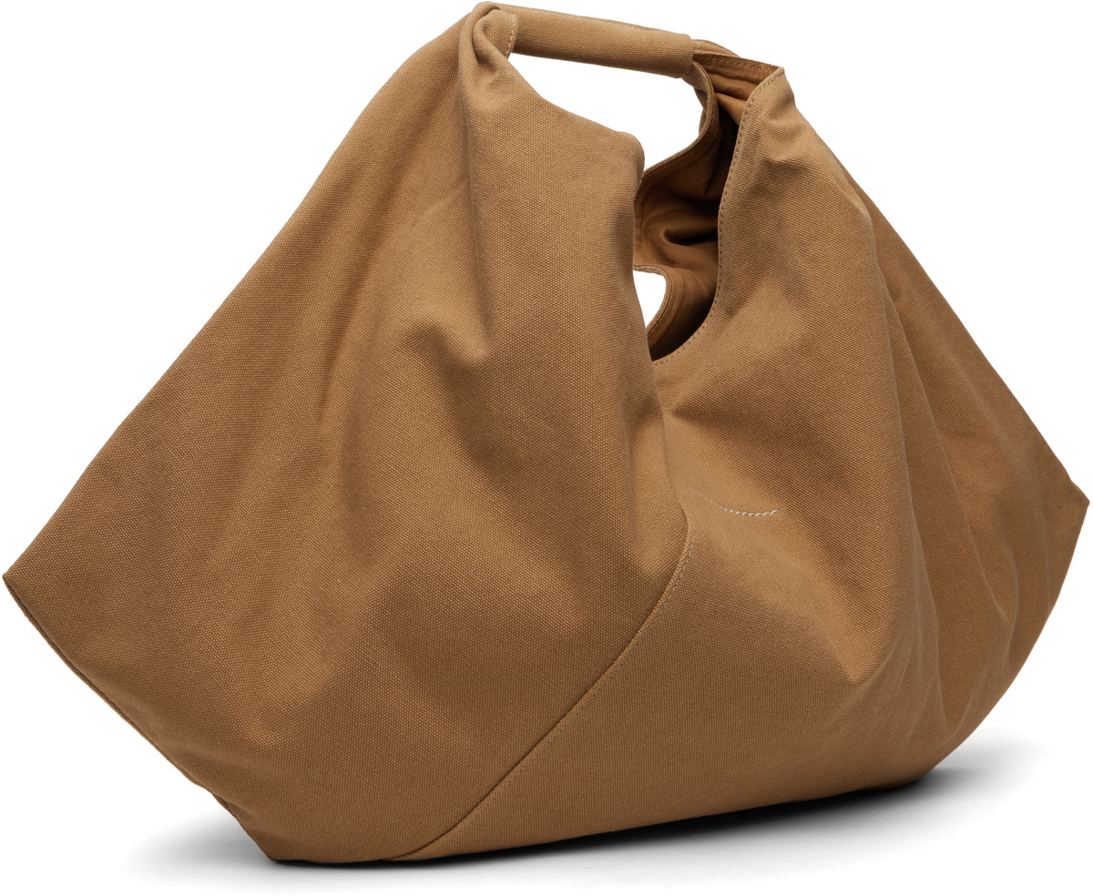 MM6 Maison Margiela Brown Triangle Tote MM6 Maison Margiela