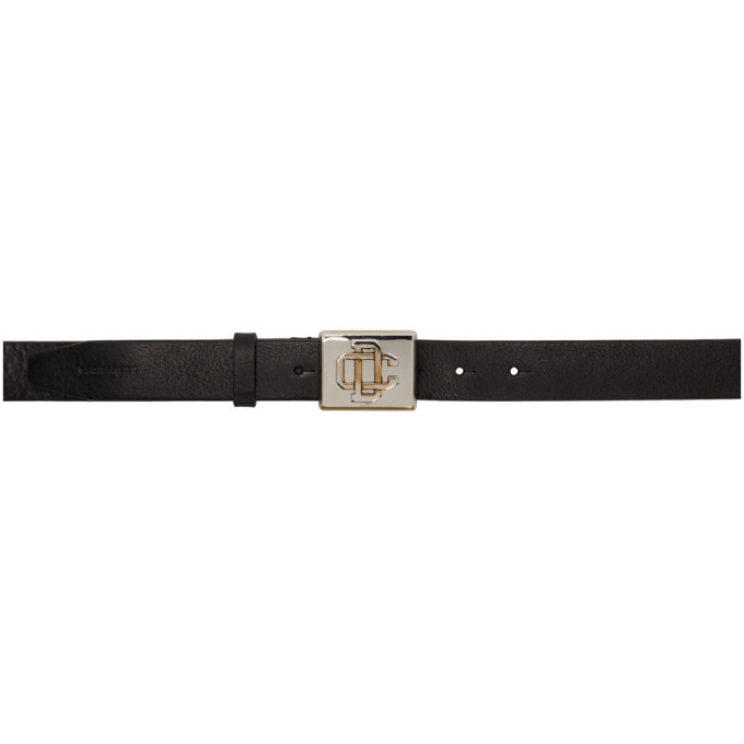 Dsquared2 Black Vintage DC Plaque Belt Dsquared2