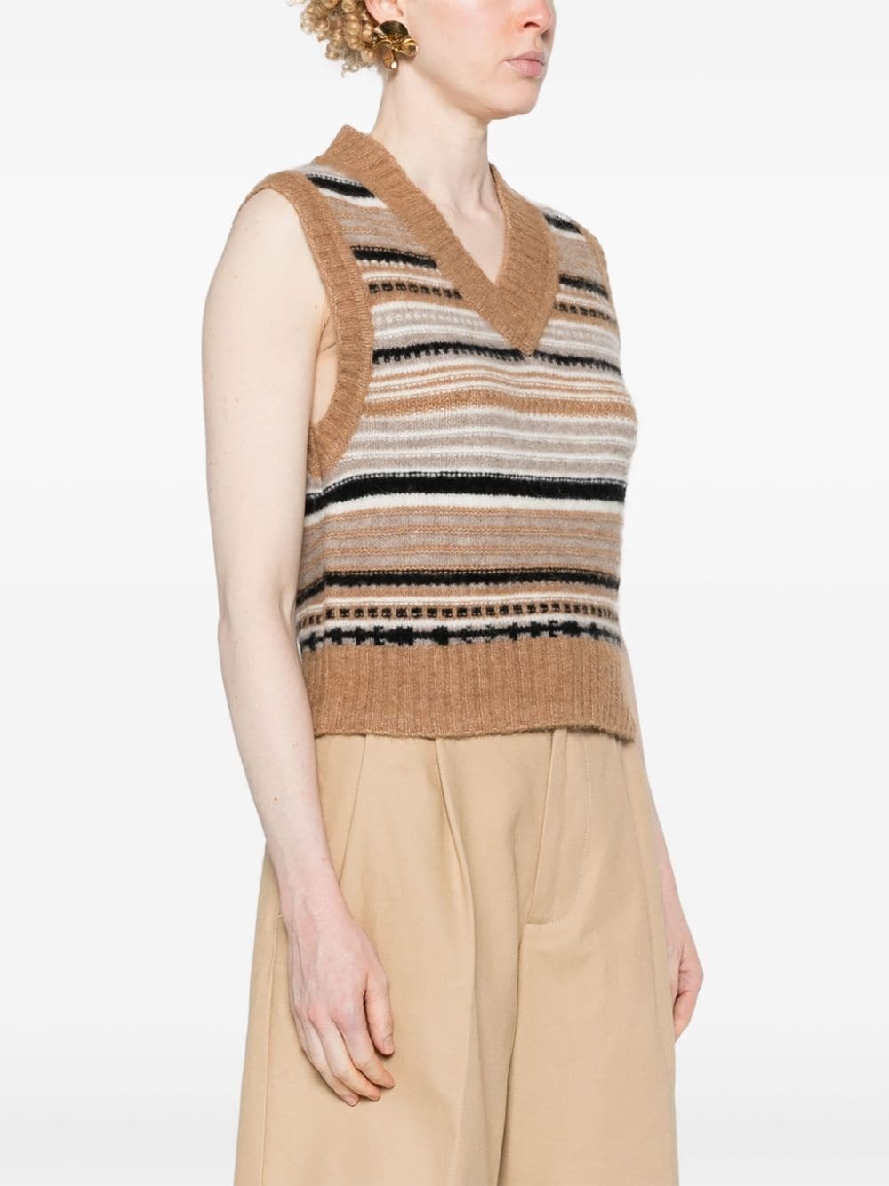 GANNI - Wool Striped Vest GANNI