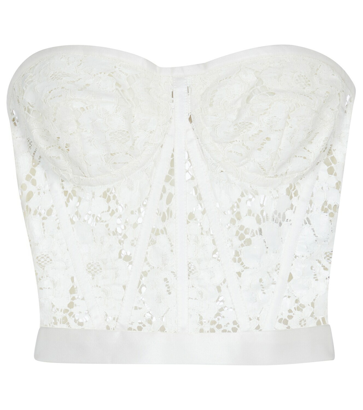 Dolceandgabbana Strapless Lace Bustier Top Dolce And Gabbana