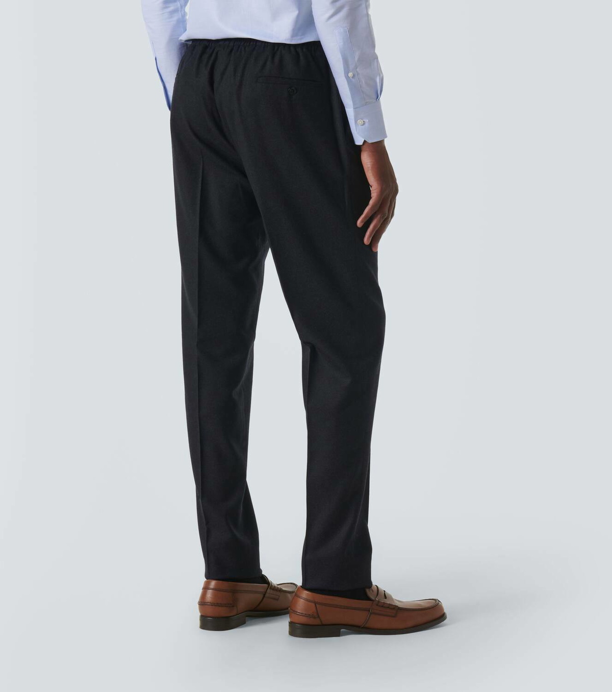 RUBINACCI Virgin wool slim pants Rubinacci