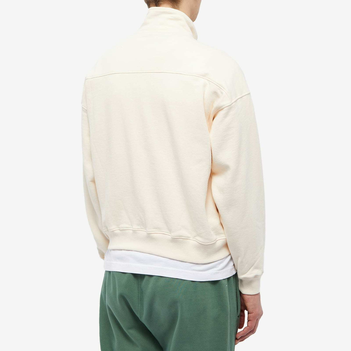 Sporty & Rich Men's SR Country Club Quarter Zip Sweat in Cream/Navy ...