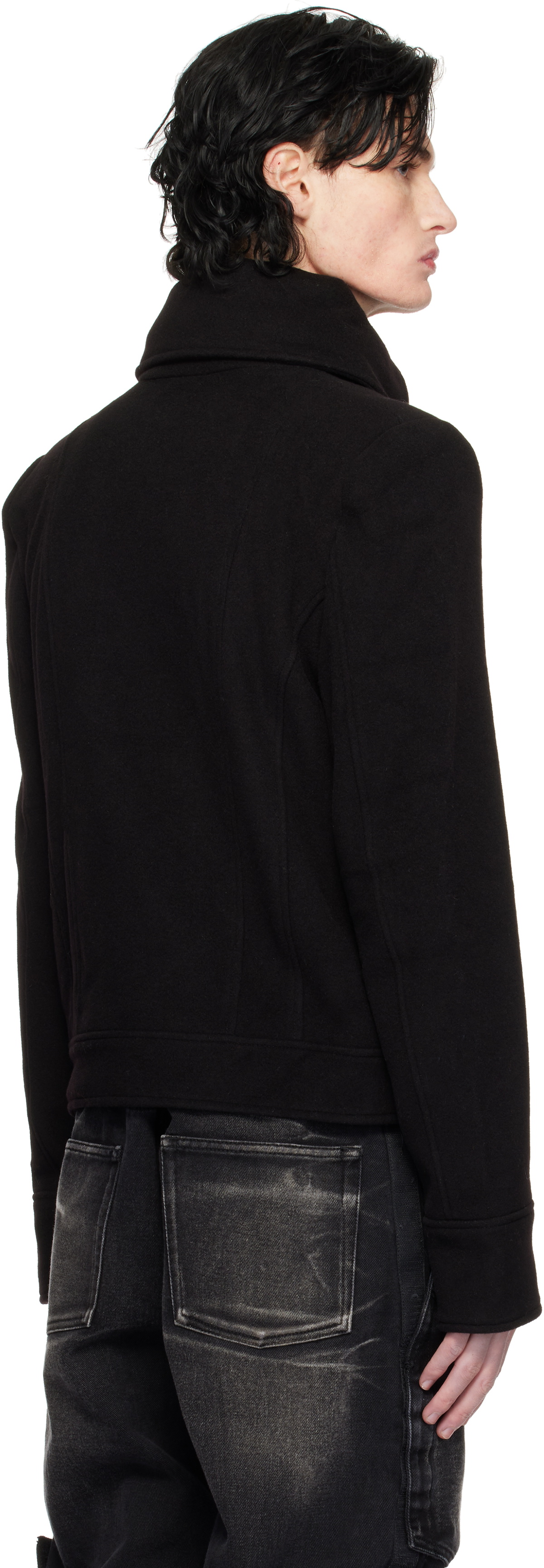 Ottolinger Black High Collar Wool Jacket Ottolinger