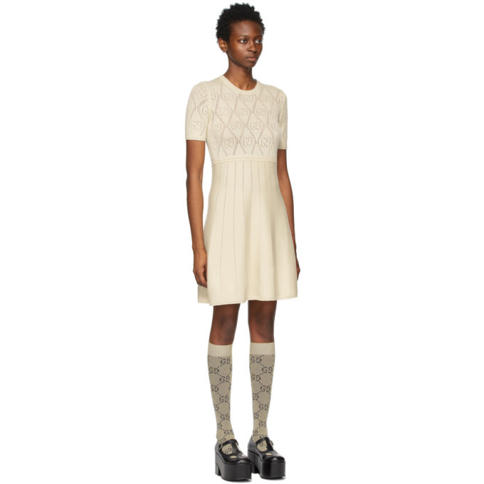 Gucci Beige GG Crochet Dress Gucci