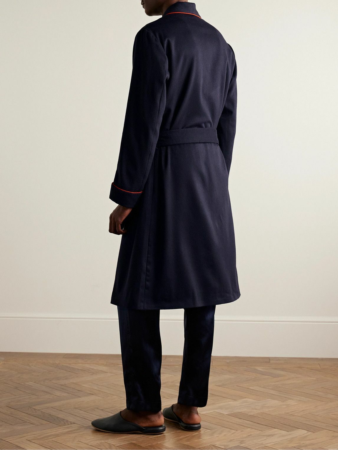 Rubinacci - Wool and Cashmere-Blend Robe - Blue Rubinacci