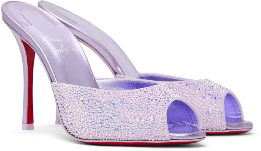 Christian Louboutin Purple Me Dolly Strass 100 Heeled Sandals Christian ...
