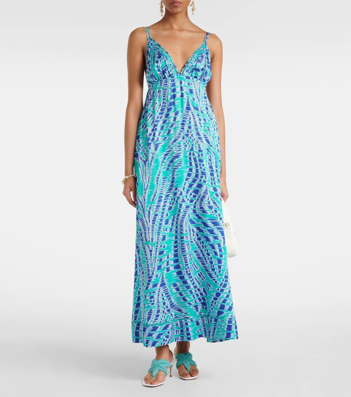 Poupette St Barth Cassandra printed satin slip dress Poupette St Barth
