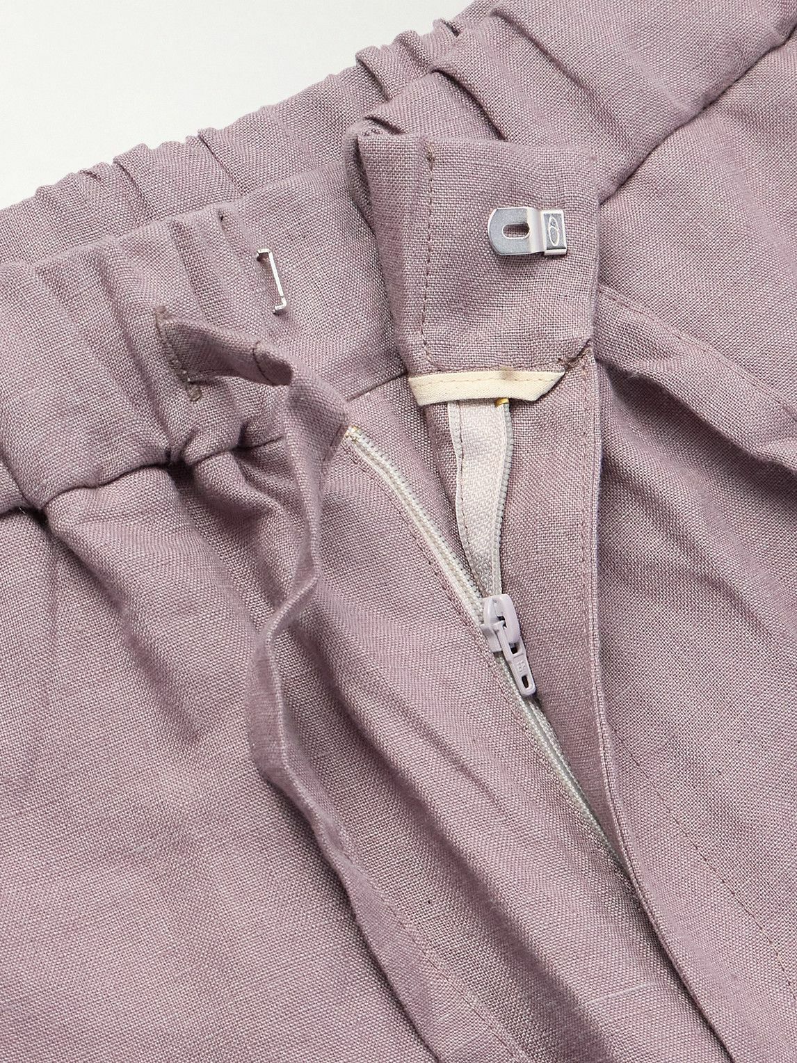 De Bonne Facture - Lounge Straight-Leg Linen Shorts - Purple De Bonne ...