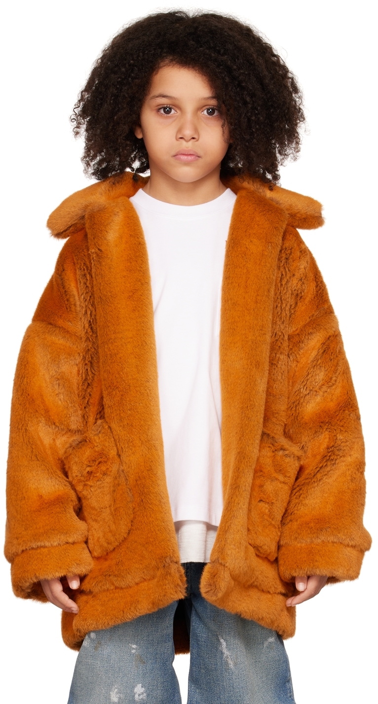 Doublet SSENSE Exclusive Kids Orange Jack(et)- O'-Lantern Faux-Fur ...