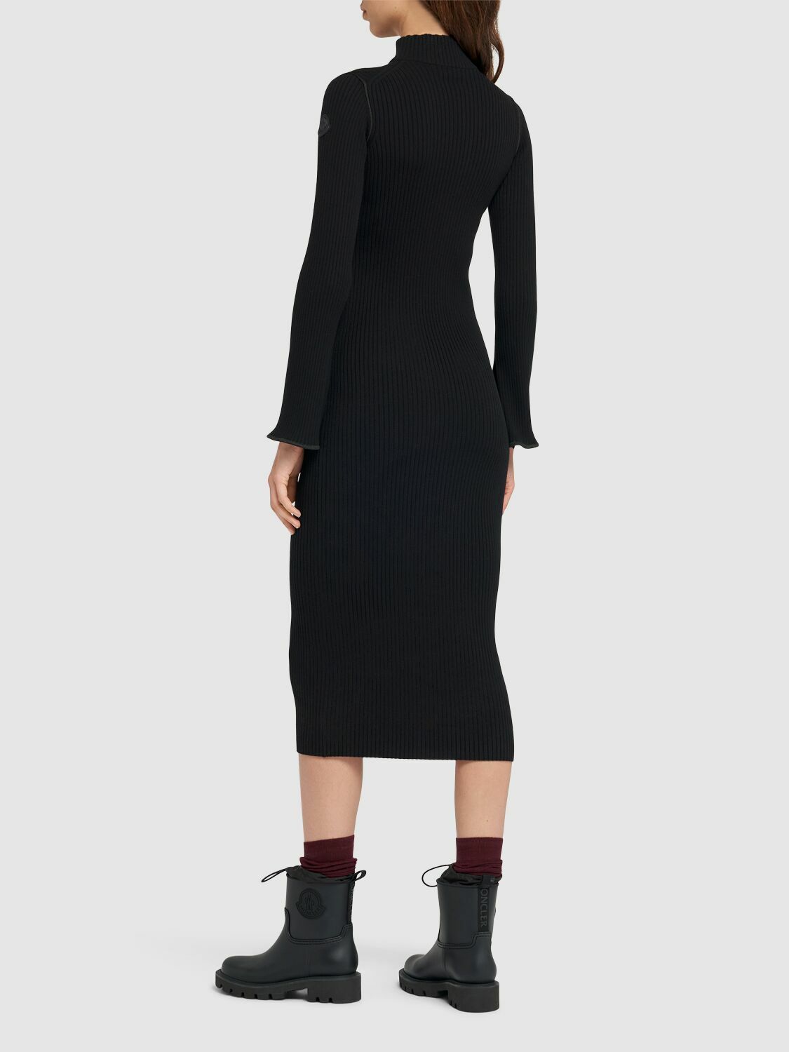 MONCLER Wool Blend Midi Dress Moncler