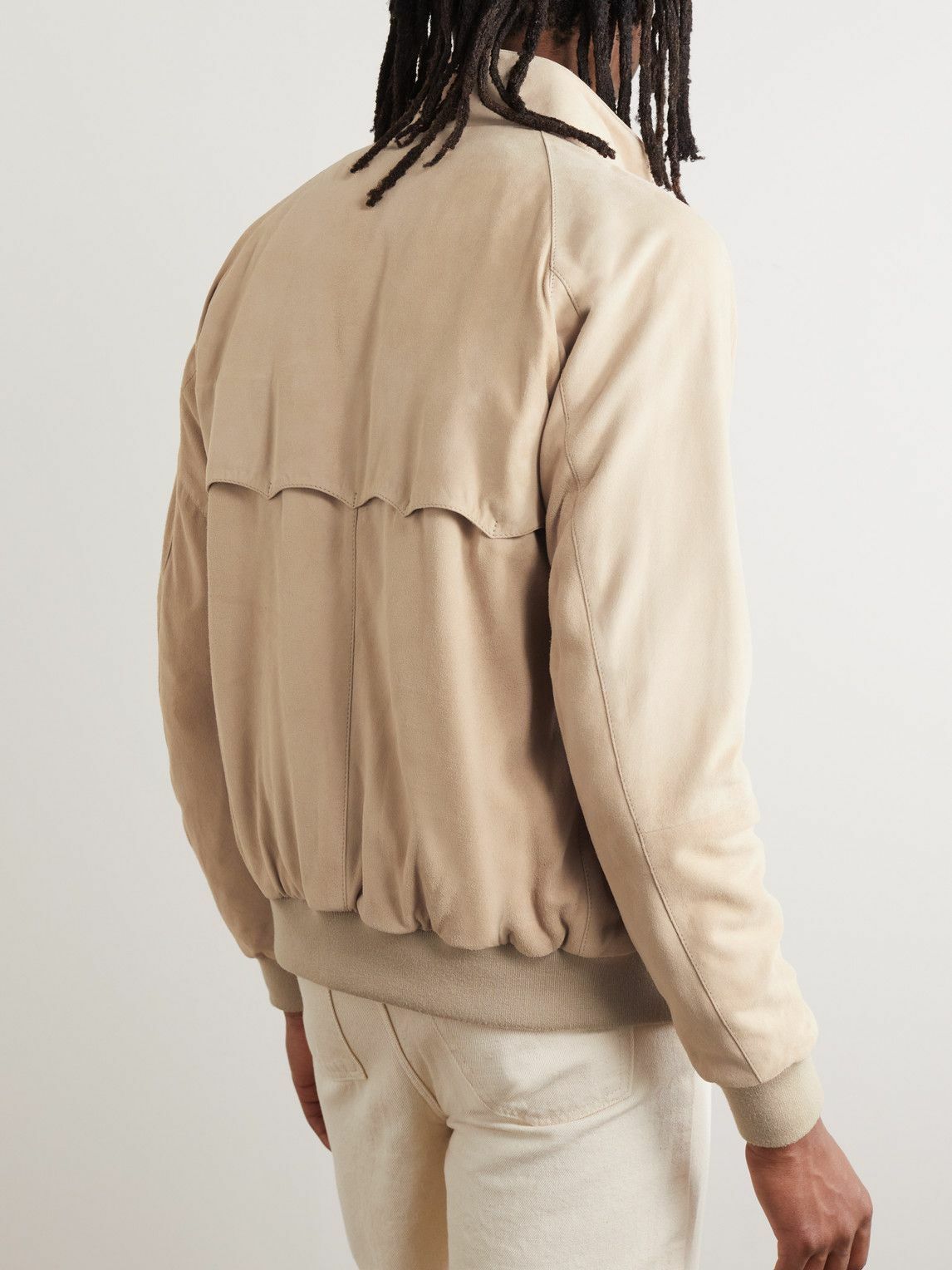 Baracuta - G9 Slim-Fit Suede Harrington Jacket - Neutrals Baracuta