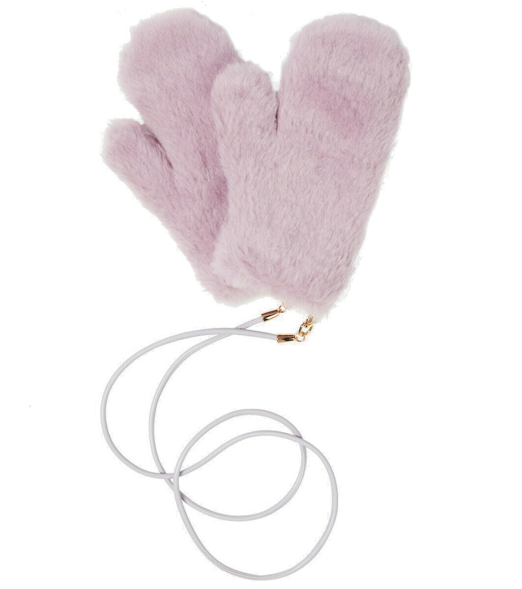 Max Mara Ombrato teddy mittens Max Mara