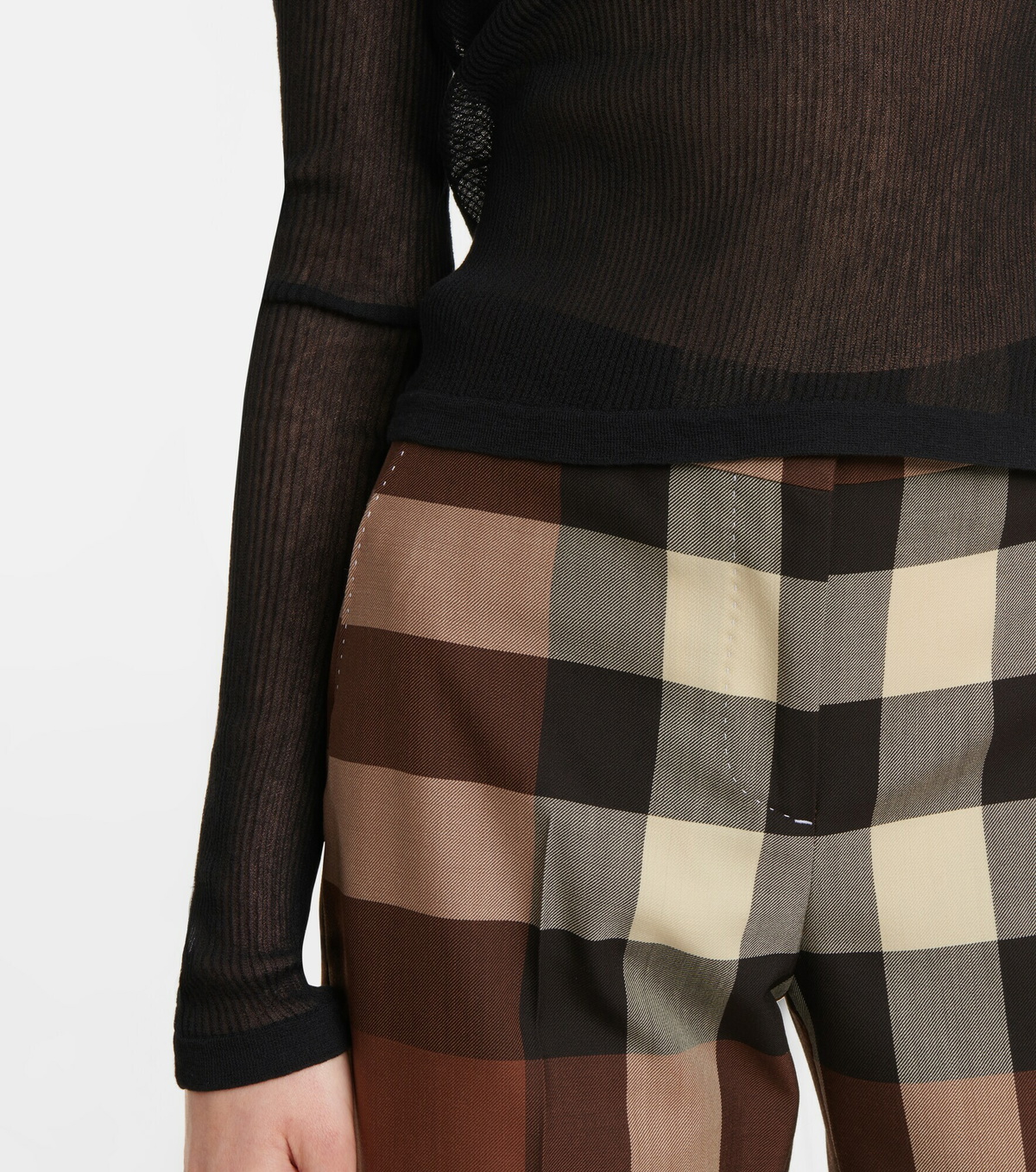 Burberry - Sheer cotton-blend top Burberry