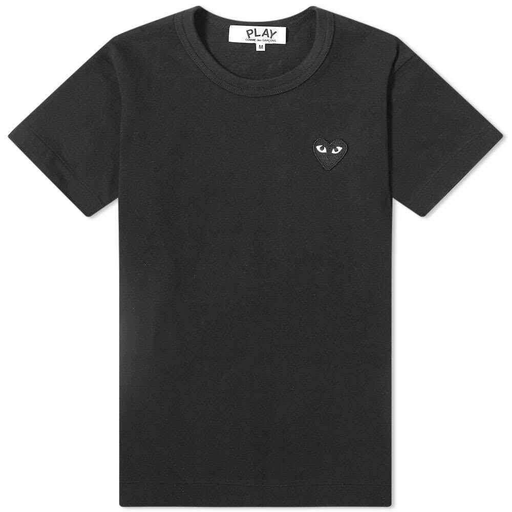 Comme des Garçons Play Women's Basic Logo T-Shirt in Black/Black Comme ...