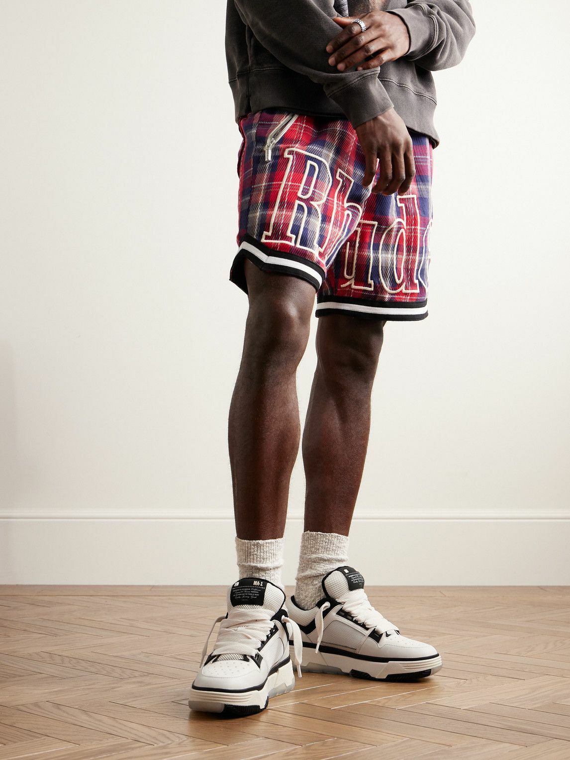 AMIRI - MA-1 Suede-Trimmed Leather and Mesh Sneakers - White Amiri