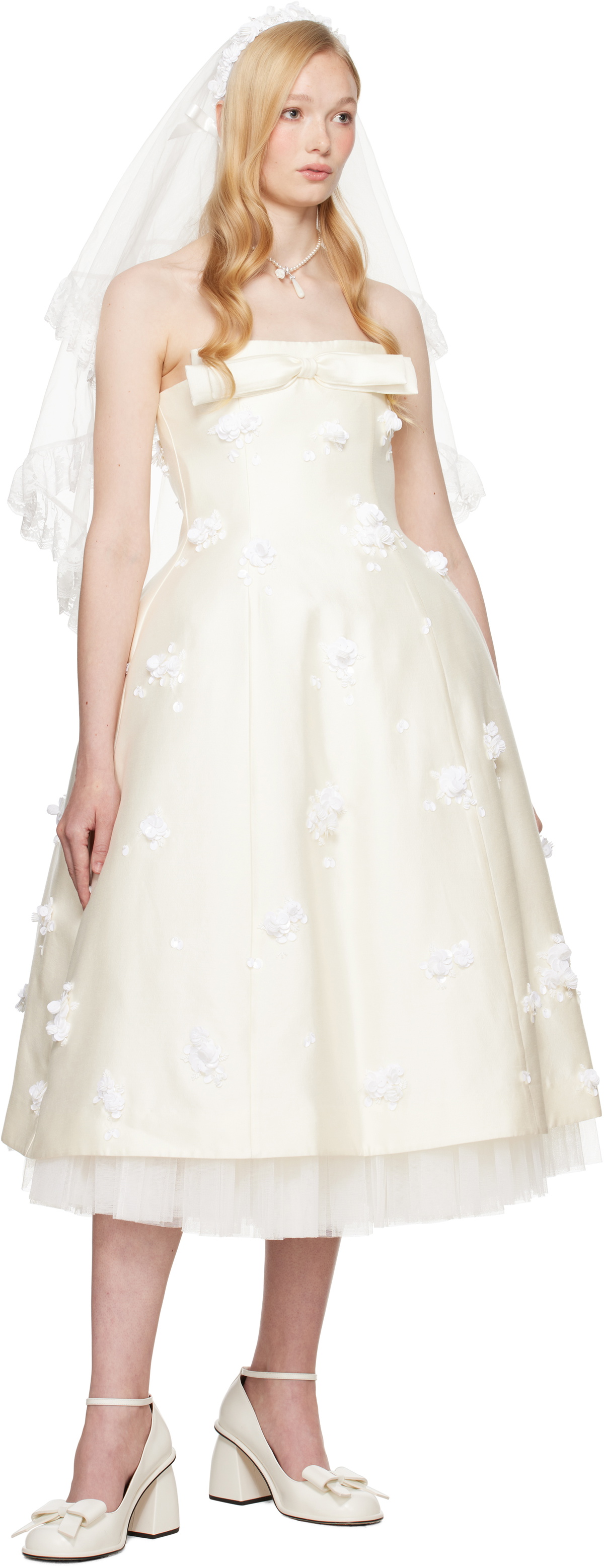 SHUSHU/TONG SSENSE Exclusive Bridal Capsule Bead Veil Shushu/Tong