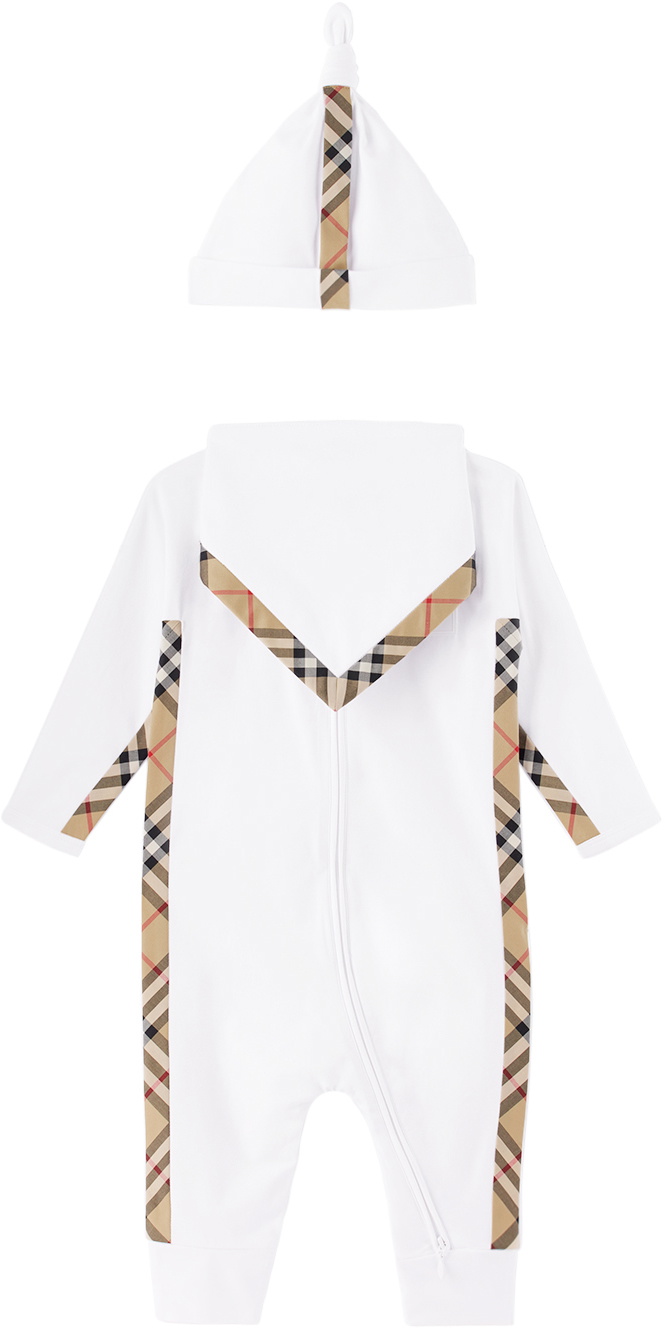 Burberry Baby White Three-Piece Set Burberry