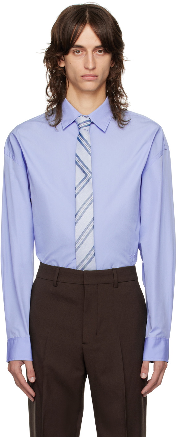 AMI Paris Blue Boxy Fit Shirt AMI