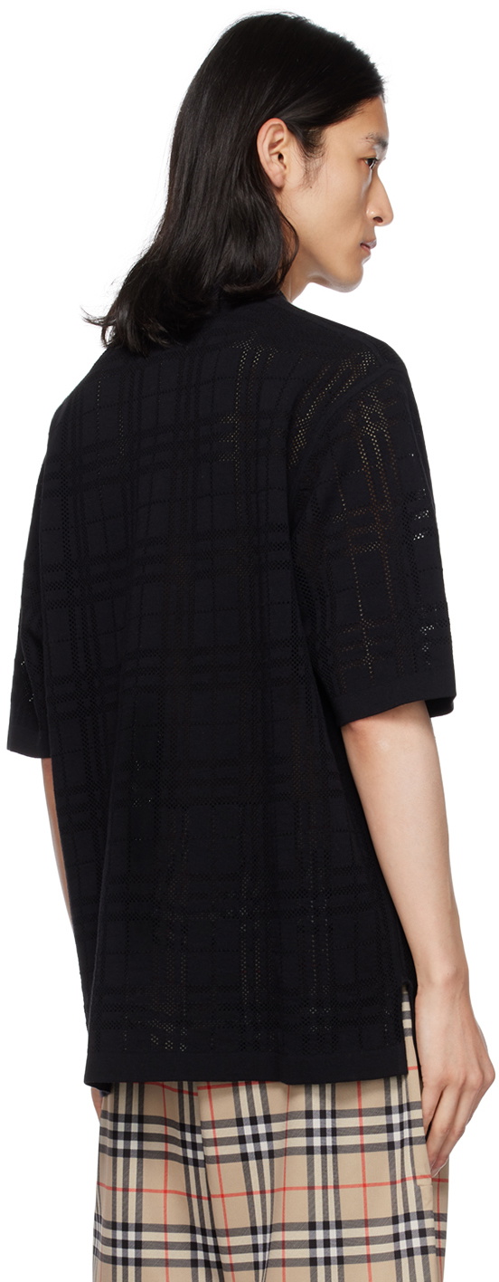 Burberry Black Check Polo Burberry