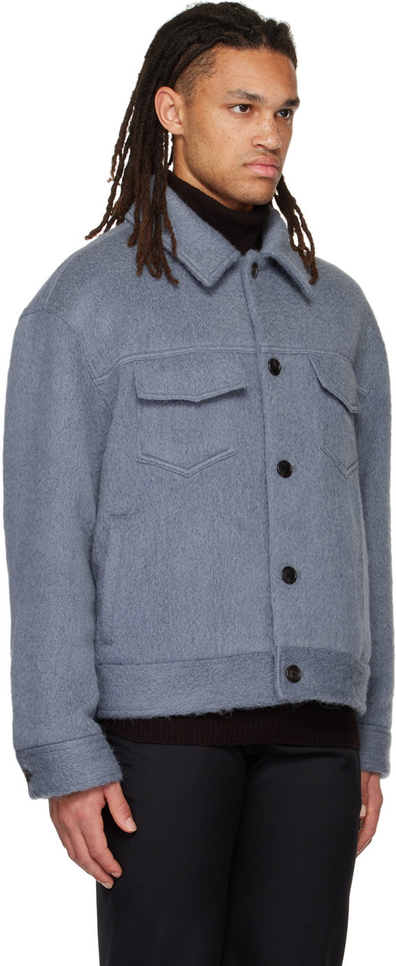 System Blue Button Up Jacket System