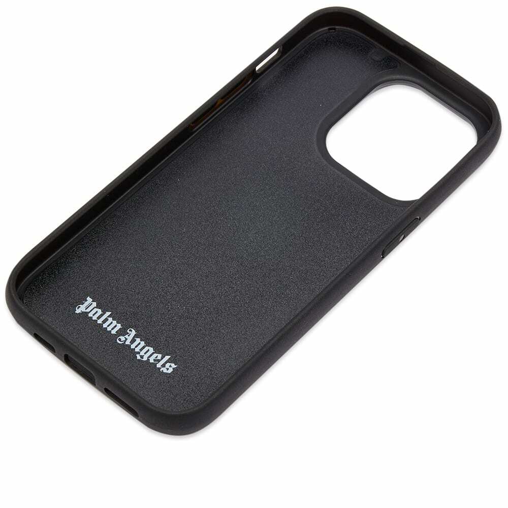 Palm Angels Men's Logo iPhone 14 Pro Case in Black/White Palm Angels