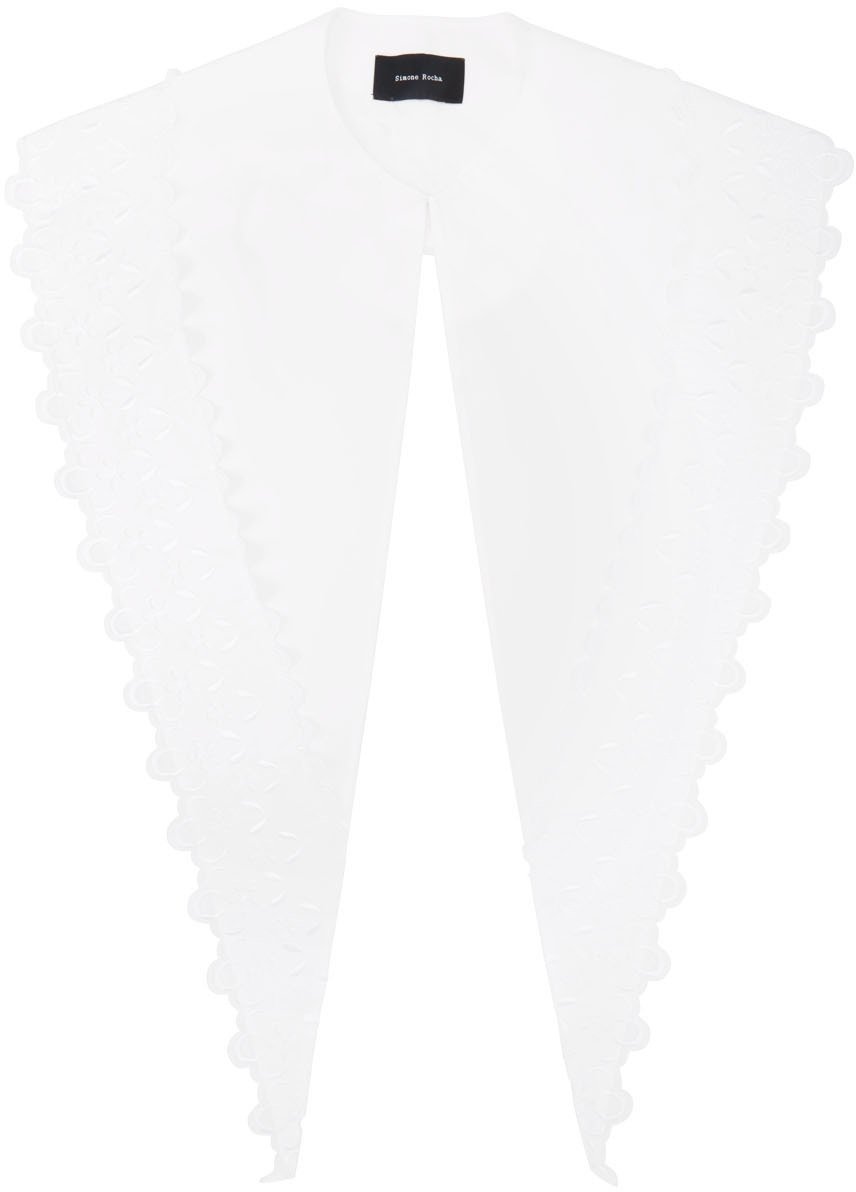 Simone Rocha White Pointed Collar Simone Rocha