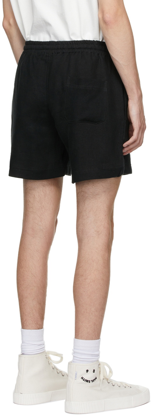 COMMAS Black Linen Lounge Shorts Commas
