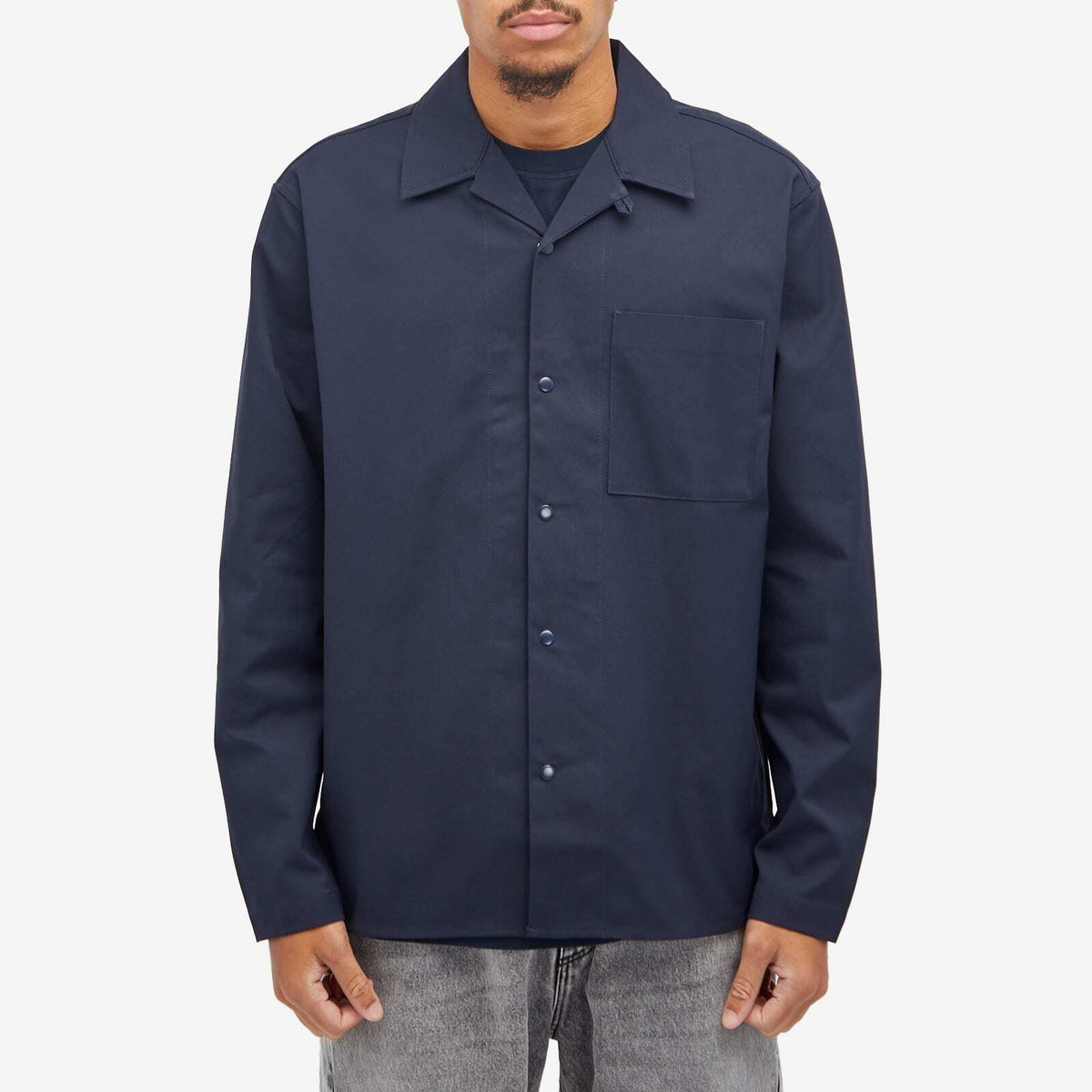 Norse Projects Men's Carsten Solotex Twill Shirt in Dark Navy Norse ...
