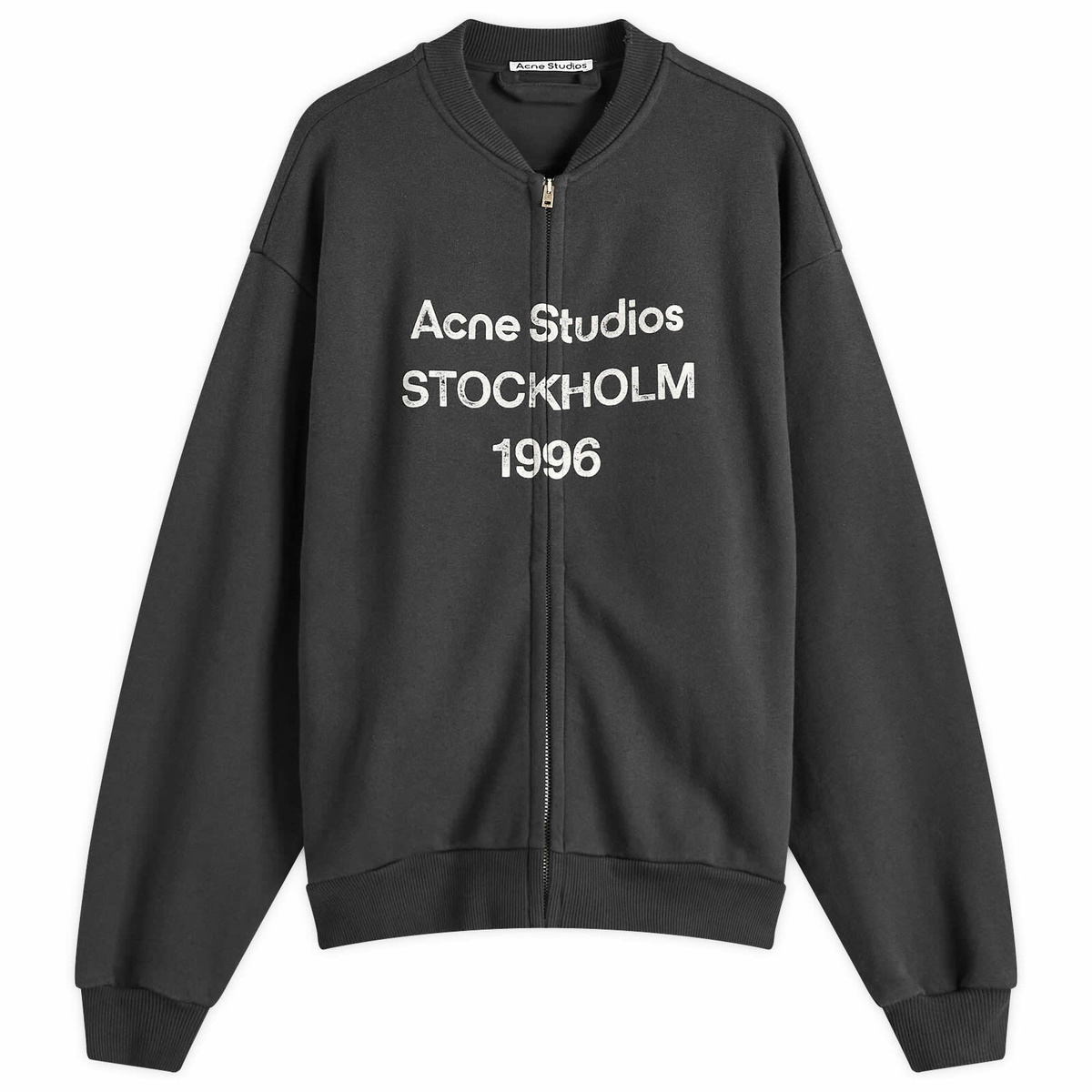 Acne Studios Men's Fiah U Zip 1996 Zip Sweat Bomber Jacket in Black ...