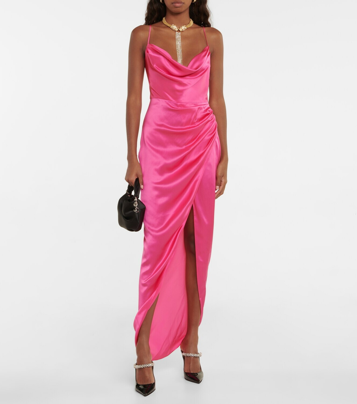 Alessandra Rich Embellished silk satin dress Alessandra Rich