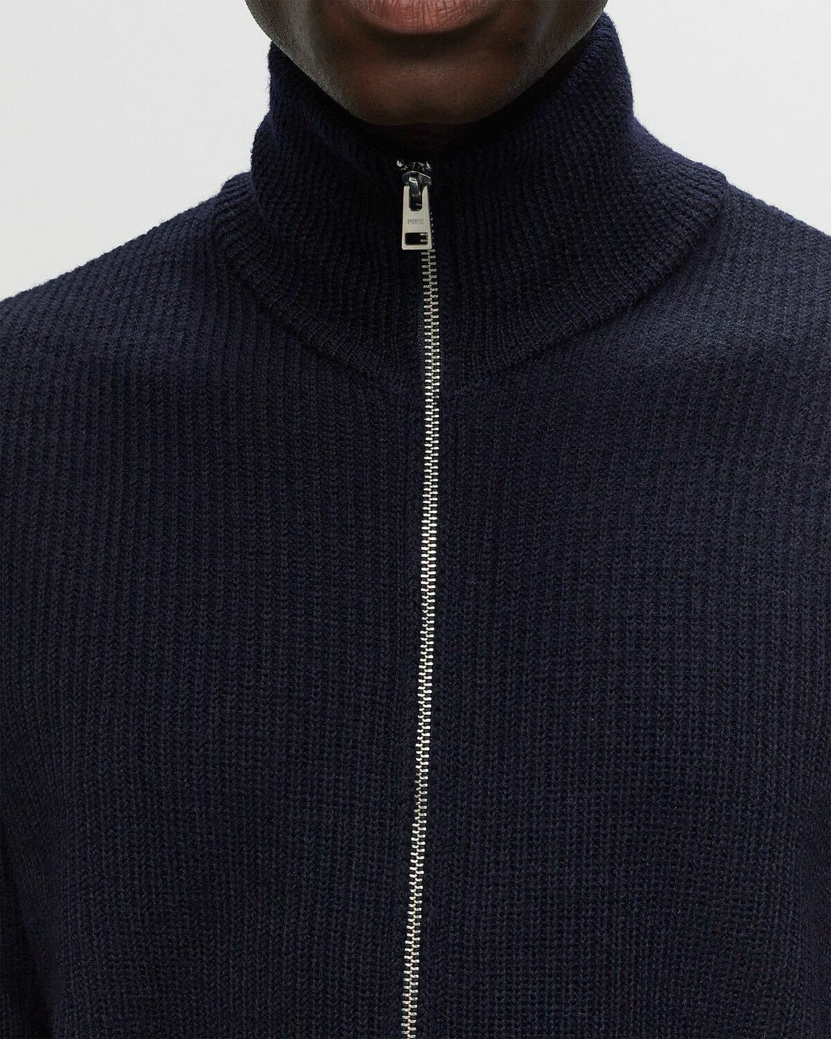 Norse Projects Hagen Cotton Wool Jacket Blue Pullovers/Zippers ...