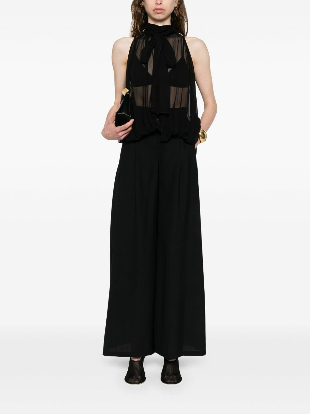 Mônot Sleeveless Sheer Top Monot