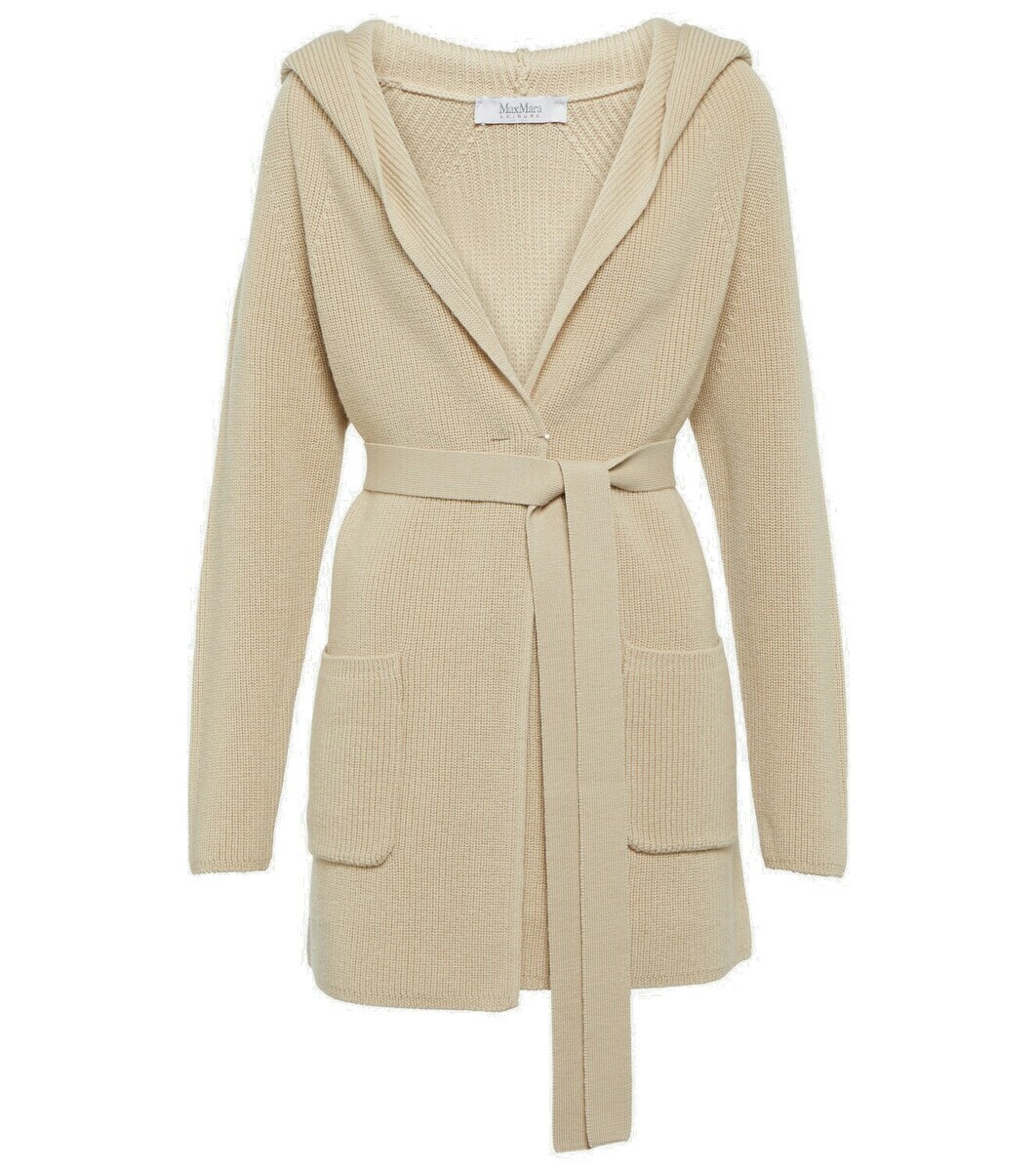 Max Mara Nava ribbed-knit virgin wool wrap coat Max Mara