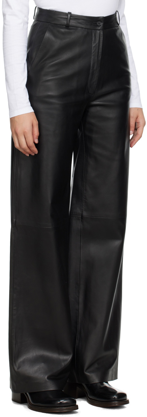 Loulou Studio Black Noro Leather Pants Loulou Studio