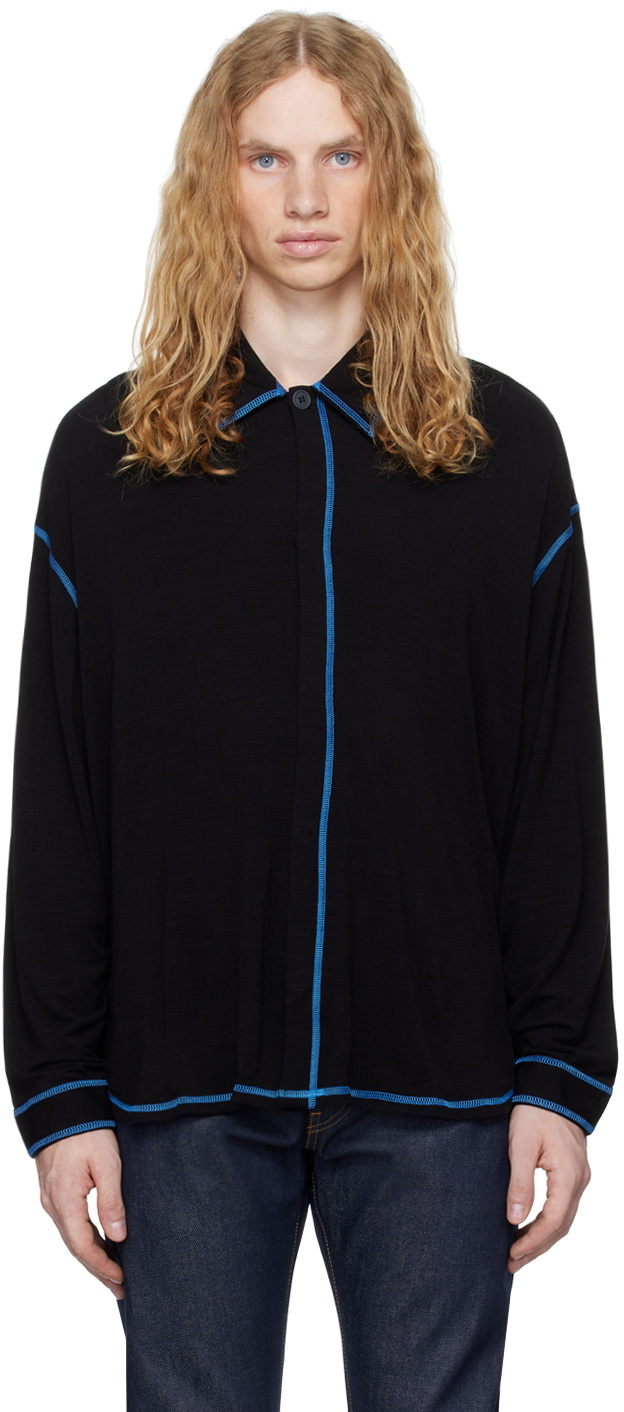 SUNNEI Black Jersey Over Shirt Sunnei