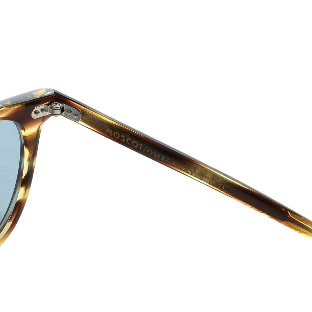 Moscot Tatah Sunglasses in Bamboo/Blue Moscot