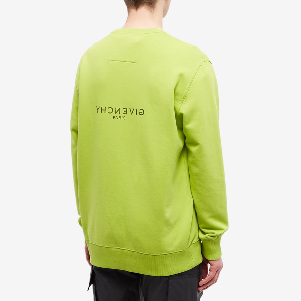 Givenchy Men's Reverse Print Classic Crew Sweat in Citrus Green Givenchy