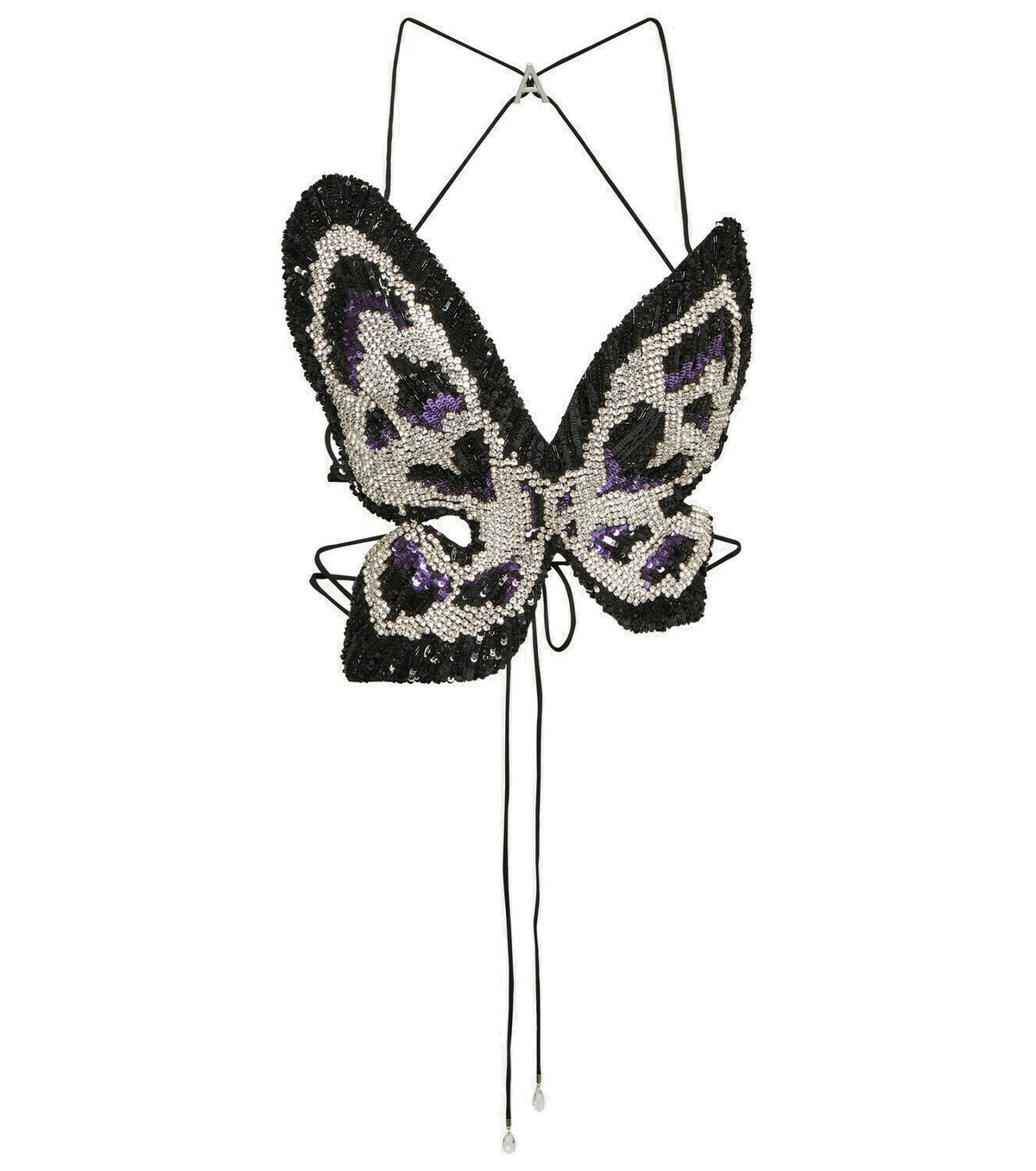 Area Crystal-embellished halterneck top AREA