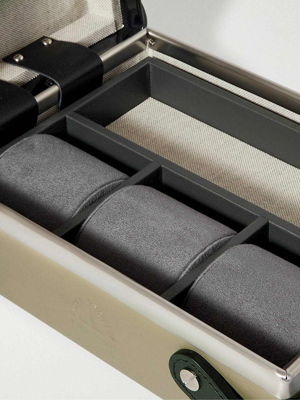 Globe-Trotter - Centenary Leather-Trimmed Vulcanised Fibreboard Three ...